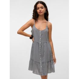V&eacute;ro Moda VERO MODA Damen Tr&auml;gerkleid "VMBUMPY SHORT SINGLET DRESS WVN GA NOOS", wei&szlig;, Gr. S, gestreift, Web, Obermaterial: 100% Viskose, Kleider, Sommerkleid