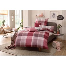 Bettw&auml;sche s.Oliver, lila, Renforc&eacute;, Obermaterial: 100% Baumwolle, Bettw&auml;sche, "Tabea in Gr. 135x200 oder 155x220 cm", Markenbettw&auml;sche mit