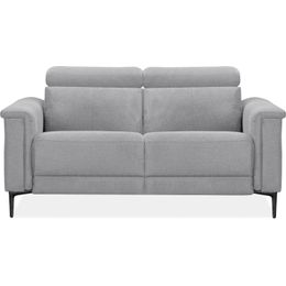 2-Sitzer Home Affaire, B:160cm H:97cm T:100cm, grau, Webstoff 100% Polyester, Sofas, "Lund", manueller od. elektrischer Relaxfunktion und USB-C