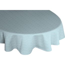 Tischdecke WIRTH, B:130cm L:190cm, blau, Baumwolle, Polyester, Tischdecken, "TORBOLE", oval