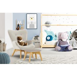 Sessel Home Affaire, B:58cm H:67cm T:68cm, grau, Sessel, "Duca Mini", in kleiner Ausf&uuml;hrung f&uuml;r Kinder