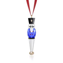 Swarovski Dekohänger "Kristallfigur Sammelfigur Nussknacker Ornament", schwarz-weiß, Baumwolle, Kristallglas, Metall, Stoff, Dekohänger, Swarovski