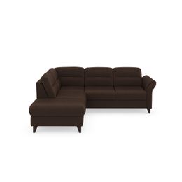 Sit & More Ecksofa SIT & MORE, B:253cm H:87cm T:212cm, braun, 100% Polyester, Wohnzimmer, Sofas, "Mellum L-Form", Federkern, wahlweise mit Bettfunktion,