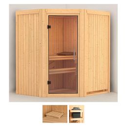 Karibu Sauna "Tomke", ohne Ofen, (ohne Ofen), beige, Saunen, ohne Ofen