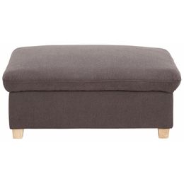 Hocker Home Affaire, B:110cm H:44cm T:81cm, braun, Luxus-Kunstleder;Struktur weich (100% Polyester);Chenille 100% Polyester;Struktur fein ( 100%