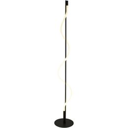 Searchlight Stehlampe "Serpent Floor Lamp - Black Metal & Opal Tube", 1, Ø 23cm H: 141cm, 1 Stk., schwarz, Wohnzimmer, Leuchten