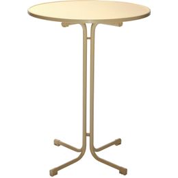 Klapptisch Essentials, B:80cm H:109cm T:80cm, beige, MDF + Stahl + Polypropylen, Balkon, Tische, "Berlin", in verschiedenen Farben und Größen