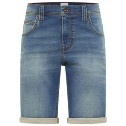 Mustang Herren Slim-fit-Jeans "Herren Style Chicago Shorts Z", blau, Gr. 40, unifarben, Denim/Jeans, 89% Baumwolle, 9% Polyester, 2% Elasthan, Jeans