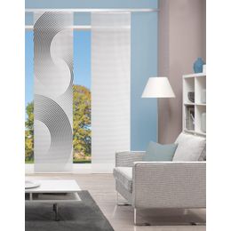 Schiebegardine Vision, B:60cm H:260cm, grau, Polyester, Wohnzimmer, Gardinen, "BEXON", SCHIEBEVORHANG, BAMBUS, DIGITALDRUCK