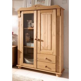 Highboard Home Affaire, B:89,5cm H:135cm, beige, Wohnzimmer, Sideboards, "Adele", Stauraumschrank, 2-t&uuml;rig, H&ouml;he 135 cm, aus massiver Kiefer, FSC