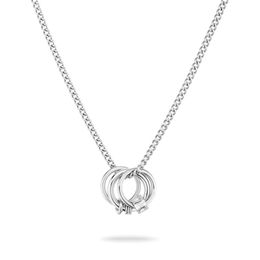 Damen Kette mit Anhänger "Schmuck Geschenk Edelstahl Halskette The D-Link Mini", Edelstahl, L: 45 B: 2mm, silber, Liebeskind Berlin, Edelstahl,