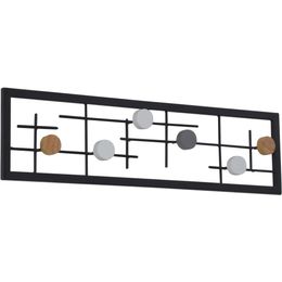 Garderobenhaken, B:60cm H:16cm T:6cm, schwarz, HOFMANN LIVING AND MORE, Metall, Kinderzimmer, Garderobenhalter, Wandgarderobe
