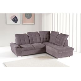 Ecksofa WERK2, B:263cm H:105cm T:212cm, grau, 92% Polyester, 8% Nylon, Wohnzimmer, Sofas, "Brindisi, Multifunktion, bequem & komfortabel, Breite