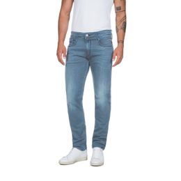 Replay Herren Slim-fit-Jeans "ANBASS", blau, Gr. 36, Denim/Jeans, Obermaterial: 90% Baumwolle, 8% Polyester, 2% Elasthan, Jeans
