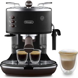 De'Longhi DE'LONGHI Espressomaschine "Icona Vintage ECOV 311.GR", B:26cm H:31,5cm T:29cm, schwarz, Kaffeemaschinen, Siebträger, auch für Kaffeepads geeignet