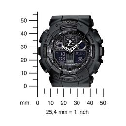 Casio G-SHOCK Damen Chronograph, schwarz, Armbanduhren, Quarzuhr,Armbanduhr,Herrenuhr,digital, bis 20 bar wasserd.Resinarmband