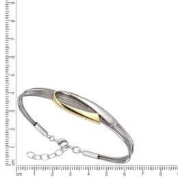 Vivance Damen Armband "925/- Sterling Silber bicolor", 17+3cm, Silber 925 (Sterlingsilber), bunt, Silber 925 (Sterlingsilber), Armb&auml;nder