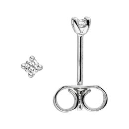Jobo Damen Paar Ohrstecker, SI = kleine Einschl&uuml;sse, Diamanten Wei&szlig;gold 585, wei&szlig;, Diamanten, Wei&szlig;gold 585, Ohrringe, 585 Wei&szlig;gold mit 2 Diamanten
