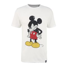 Recovered Damen T-Shirt "Disney Mickey Mouse Madface", wei&szlig;, Gr. M, bedruckt, 100% Baumwolle, Shirts, im zeitlosen Design
