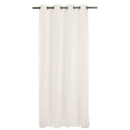 Vorhang Apelt, B:135cm H:245cm, beige, Jacquard, Polyester, Viskose, Wohnzimmer, Gardinen, "Toro", HxB: 245x135