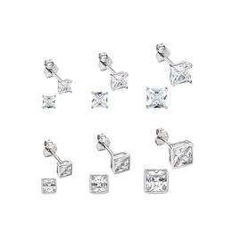 Bruno Banani Damen Ohrstecker-Set "Mulitpack Schmuck Geschenk Silber 925 Ohrschmuckset", Silber 925 (Sterlingsilber), bunt, Silber 925