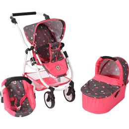 Bayer Chic 2000 CHIC2000 Jungen Kombi-Puppenwagen "Emotion 2.0, Butterfly", bunt, Kunststoff, Metall, Stoff, B:70cm H:81cm T:70cm, Puppenwagen, inkl. Babywanne,