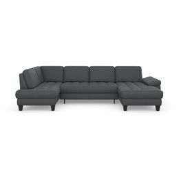 Sit & More Wohnlandschaft SIT & MORE, B:338cm H:88cm T:172cm, grau, 100% Polyester, Sofas, "Westham U-Form", wahlweise mit Bettfunktion, Bettkasten,