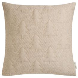 Dekokissen Tom Tailor HOME, B:45cm L:45cm, beige, Obermaterial: 50% Baumwolle, 40% Polyester, 10% sonstige Fasern,