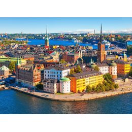 papermoon Fototapete "Stockholm Old Town", B/L: 3,5m x 2,6m, Bahnen: 7 Stk., bunt, Tapeten