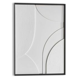 Wandbild Reinders, B:50cm H:70cm T:3cm, wei&szlig;, Wohnzimmer, Bilder, "Terrace", Wohnzimmer - Wei&szlig; - MDF - Abstrakt - 50x70 cm