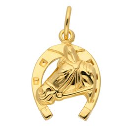 Adelia&acute;s ADELIA ́S Damen Kettenanh&auml;nger "Damen Gold Schmuck 333 Gold Anh&auml;nger Pferdekopf im Hufeisen", Gold, gold, Gold, Schmuckanh&auml;nger, Goldschmuck f&uuml;r Damen