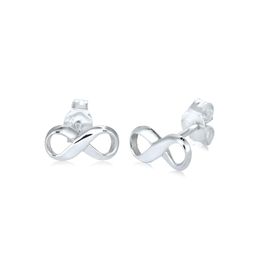 Elli Damen Paar Ohrstecker "Stecker Infinity Unendlichkeit Symbol 925 Silber", onesize, ohne Stein, Silber 925 (Sterlingsilber), silber, Silber 925