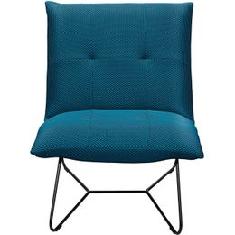Loungesessel, B:69cm H:76cm T:86cm, blau, ED EXCITING DESIGN, 100% Polyester, Wohnzimmer, Sessel, "Azly"