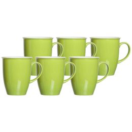 Ritzenhoff & Breker Becher "Kaffeebecher Doppio 320 ml 6er Set", 6 tlg., gr&uuml;n, RITZENHOFF & BREKER, Trinkgef&auml;&szlig;e