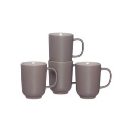 Ritzenhoff & Breker Becher "Kaffeebecher Jasper 285 ml 4er Set", grau, RITZENHOFF & BREKER, Trinkgefäße