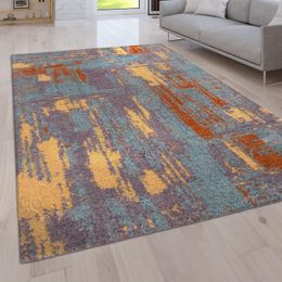 Hochflor-Teppich Paco Home, B:80cm H:34mm L:150cm, bunt, Polyester, Teppiche, "Padua 621", Kurzflor, modernes Design, sehr weicher Flor