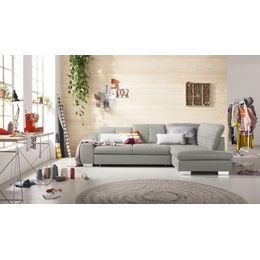Ecksofa, B:292cm H:89cm T:212cm, grau, SET ONE BY Musterring, 100% Polyester, Wohnzimmer, Sofas, "SO 1200 inkl. Sitztiefen- & R&uuml;ckenverstellung f&uuml;r