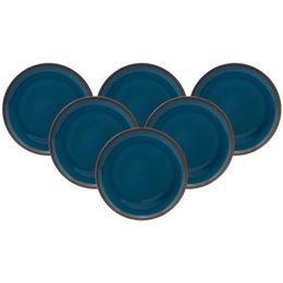 Speiseteller "Speiseteller Crafted &oslash; 25,9 cm 6er Set", L:25,9cm, blau, LIKE. BY VILLEROY & BOCH, Speiseteller