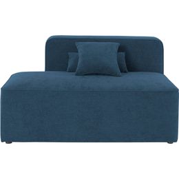 Recamiere Home Affaire, B:140cm H:76,5cm T:93cm, blau, 100% Polyester, Sofas, "Sundstrup", Modulserie, individuelle Zusammenstellung