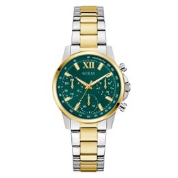 Guess Damen Multifunktionsuhr "BAILEY", gold, Armbanduhren, Quarzuhr, Armbanduhr, Damenuhr, Edelstahlarmband, Datum