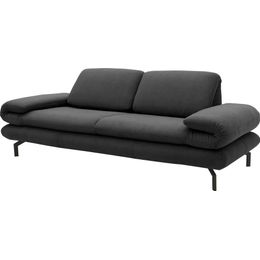 2-Sitzer, B:224cm H:83cm T:98cm, grau, LOOKS by Wolfgang Joop, 92% Polyester. 8% Nylon, Sofas, "LOOKS by Wolfgang Joop 2-Sitzer-Sofa >>LOOKS XIII<<",