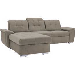 Ecksofa, B:277cm H:92cm T:206cm, braun, exxpo - SOFA FASHION, Wohnzimmer, Sofas, "Derby Inkl. Kopfteilverstellung, wahlw. Bett & Bettkasten, L-Form",