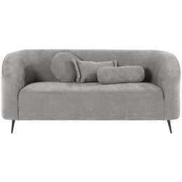 3-Sitzer Home Affaire, B:184cm H:81cm T:80cm, grau, 100% Polyester, Sofas, "Ashly", in 3 Bezugsvarianten, Bouclé, Samtoptik und Struktur weich.