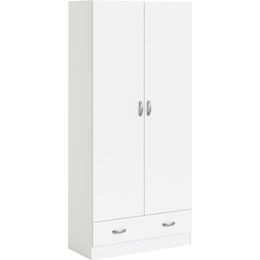 Kleiderschrank Inosign, B:79,4cm H:170,4cm T:35,7cm, wei&szlig;, Spanplatte, Kinderzimmer, Schr&auml;nke, "Space Dreht&uuml;renschrank, Aufbewahrung Kasten Schrank