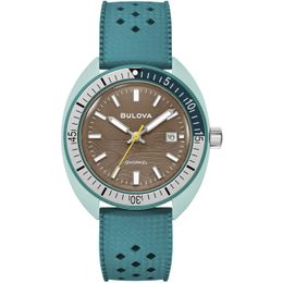 Bulova Herren Quarzuhr, grün, Armbanduhren, Armbanduhr, Herrenuhr, analog, Tag