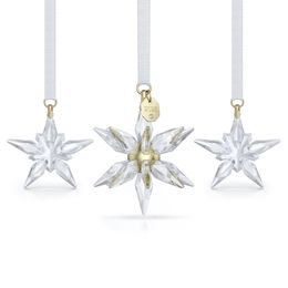Swarovski Dekoh&auml;nger "Sammelfigur Multipack Annual Edition 3D Ornament Set 2025", wei&szlig;, Baumwolle, Kristallglas, Metall, Dekoh&auml;nger, Swarovski