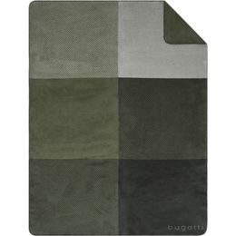 Wohndecke Bugatti, B:150cm L:200cm, grau, Baumwolle, Polyacryl, Polyester, Wohndecken, "Wohndecke Bugatti", mit modernem Patchwork-Design