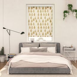 Seitenzugrollo, B:90cm H:150cm, gold, LICHTBLICK ORIGINAL, Polyester, Rollos, "Rollo Klemmfix, ohne Bohren, blickdicht, Golden Drops - Gold"
