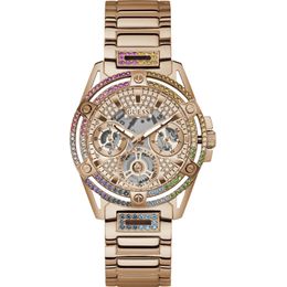 Guess Damen Multifunktionsuhr "QUEEN", gold, Armbanduhren, Armbanduhr, Quarzuhr, Damenuhr