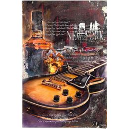 Poster Reinders, B:61cm H:91,5cm, braun, Papier, K&uuml;che, Bilder, "Guitar Blues Night"